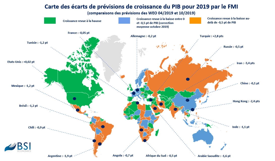 BSI Map : révisions de croissance 2019 et prévisions 2020 (Policy Brief ...