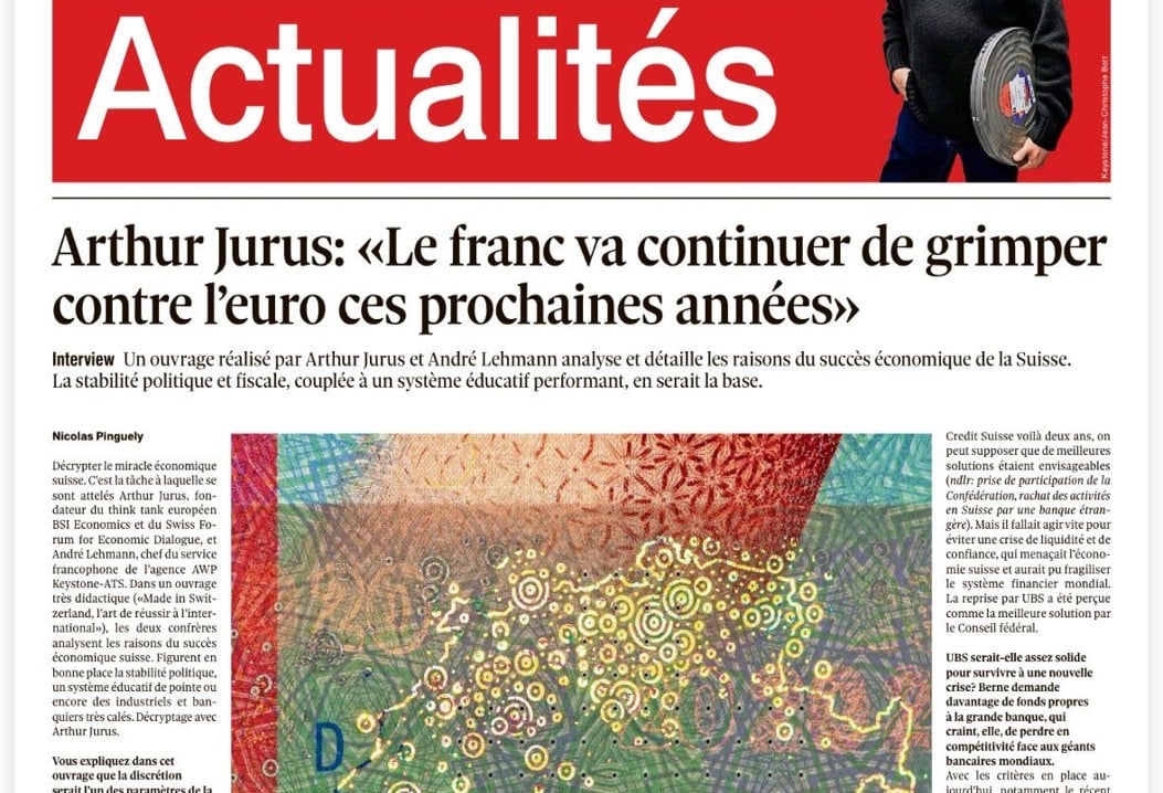 Interviews – Arthur Jurus sur les succès de l’économie suisse – BSI ...